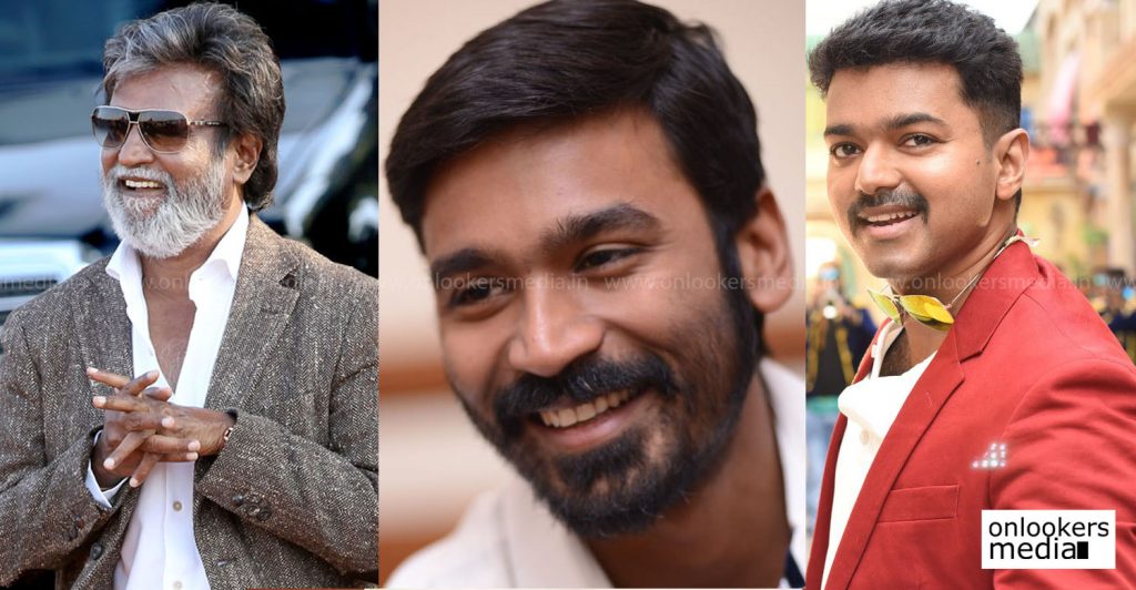 Dhanush names Vijay and Rajinikanth as the best actors with great sense ...